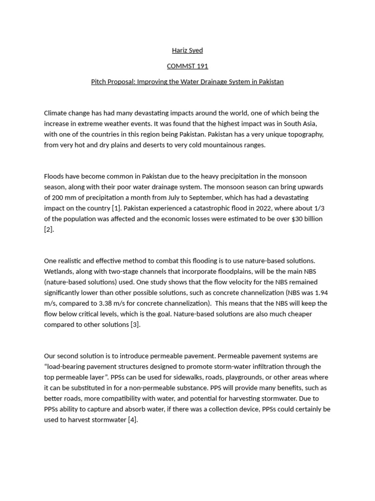 Pitch Proposal | PDF | Flood | Stormwater