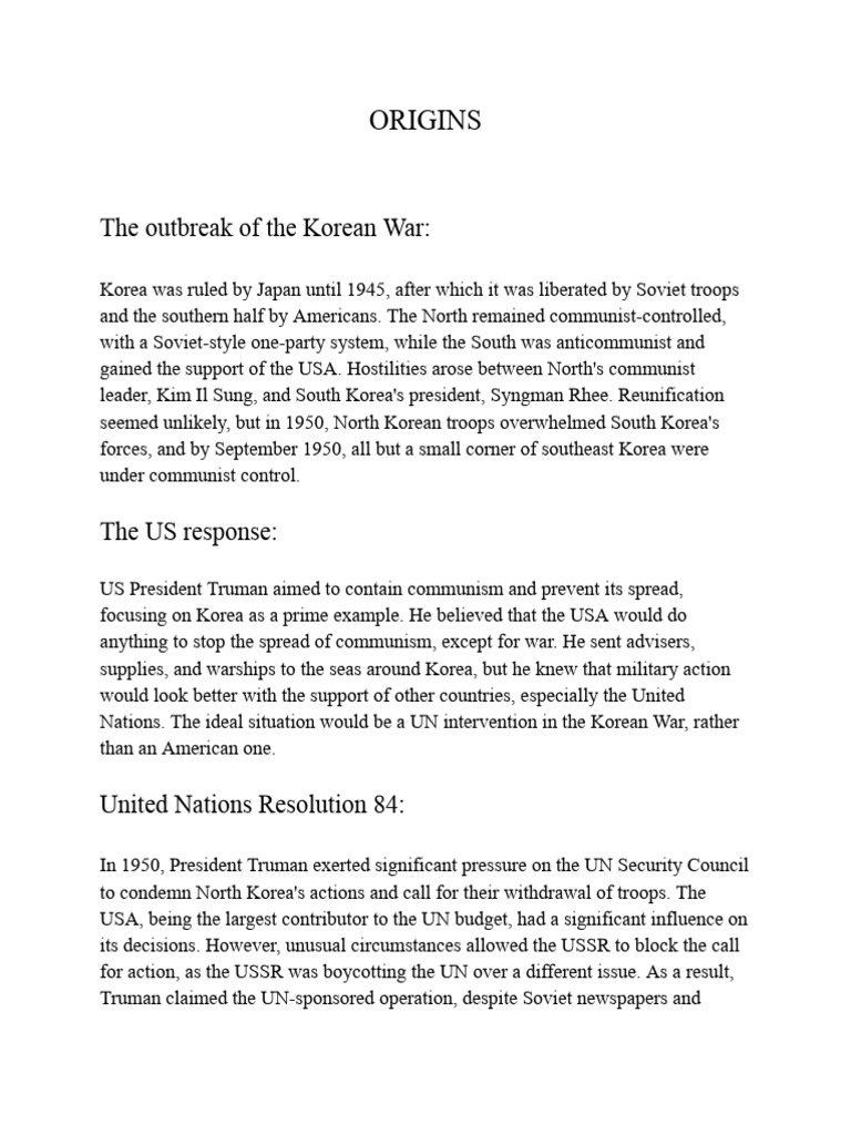 Case Study 1 - Korea | PDF | Korean War | Containment