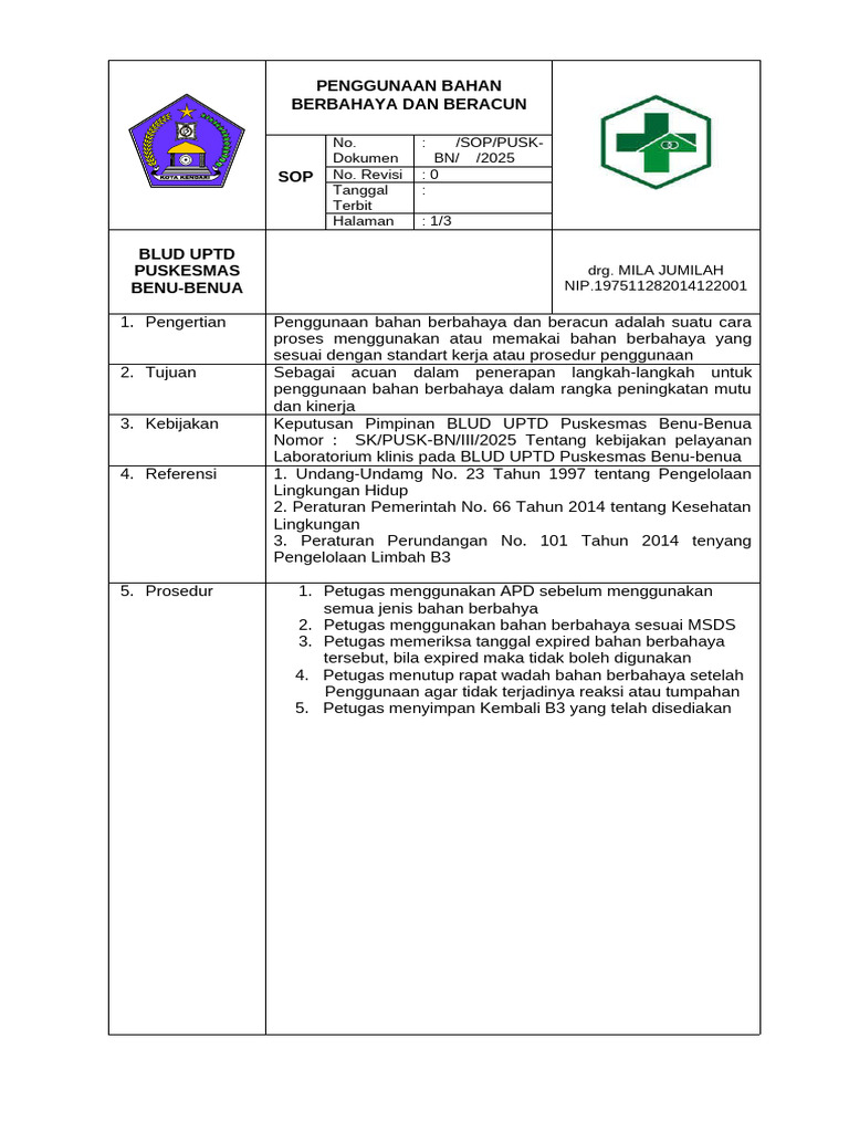 SOP Penanganan Bencana | PDF