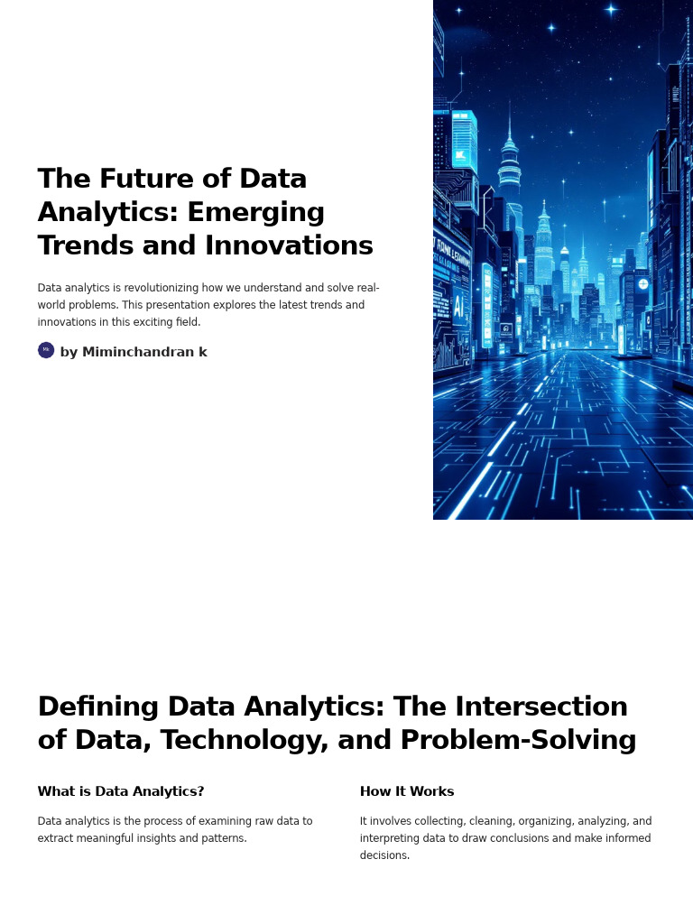 The Future Of Data Analytics Emerging Trends And Innovations Pdf Analytics Data Analysis
