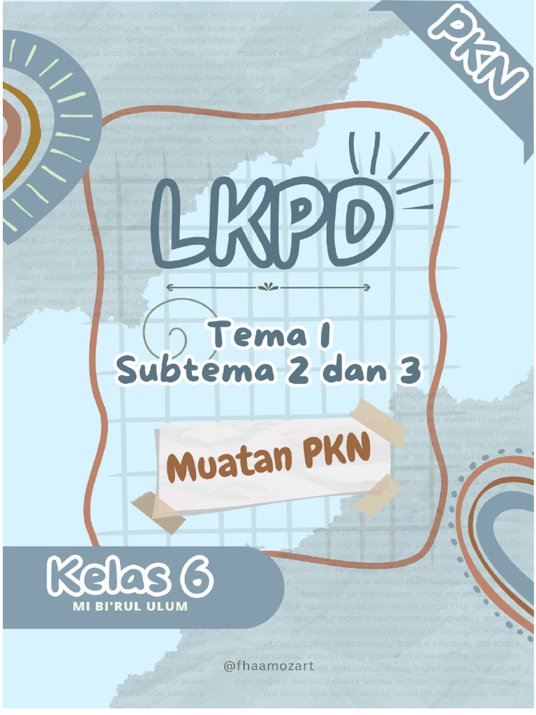 LKPD PKN TEMA 1 SUB 2&3 | PDF