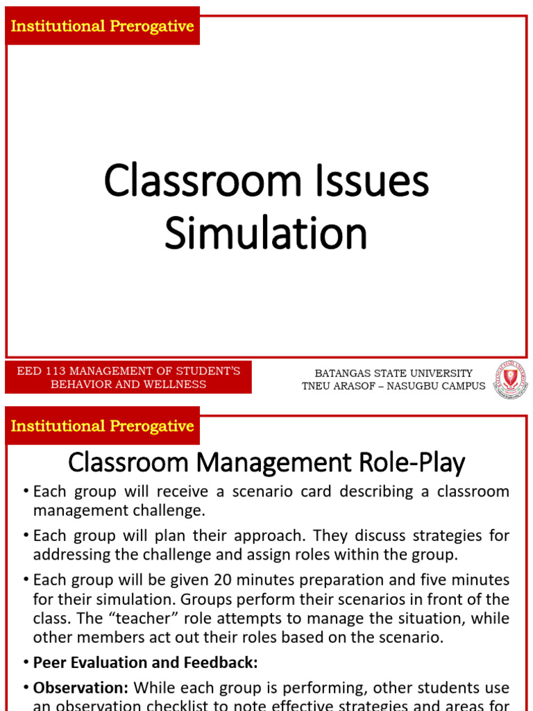 CLASSROOM MANAGEMENT ISSUES AND STRATEGIES | PDF | Classroom Management ...
