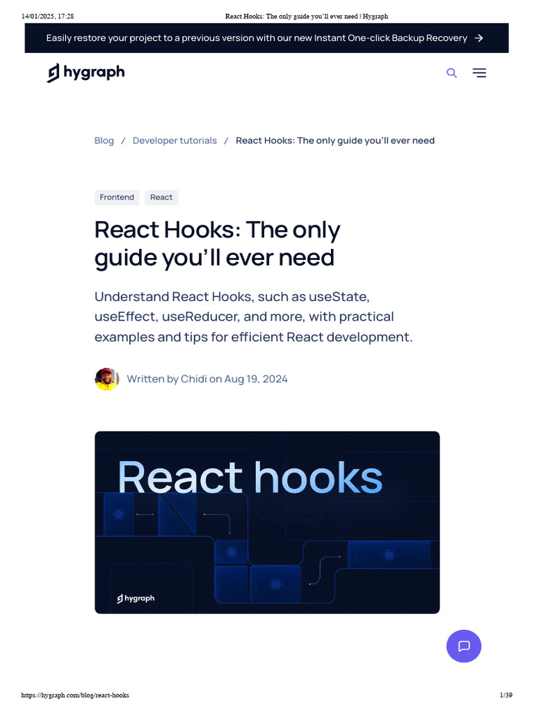 React Hooks - The Only Guide You'll Ever Need - Hygraph | PDF | Systems ...