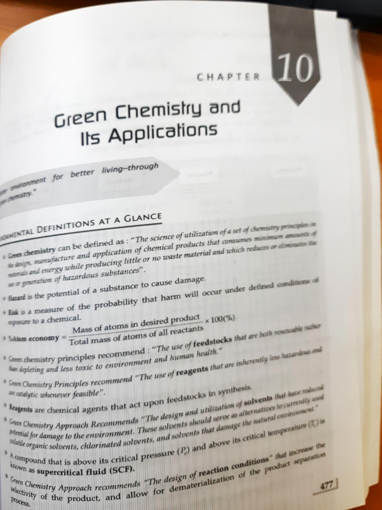 Green Chemistry Principles and Applications | PDF | Green Chemistry ...