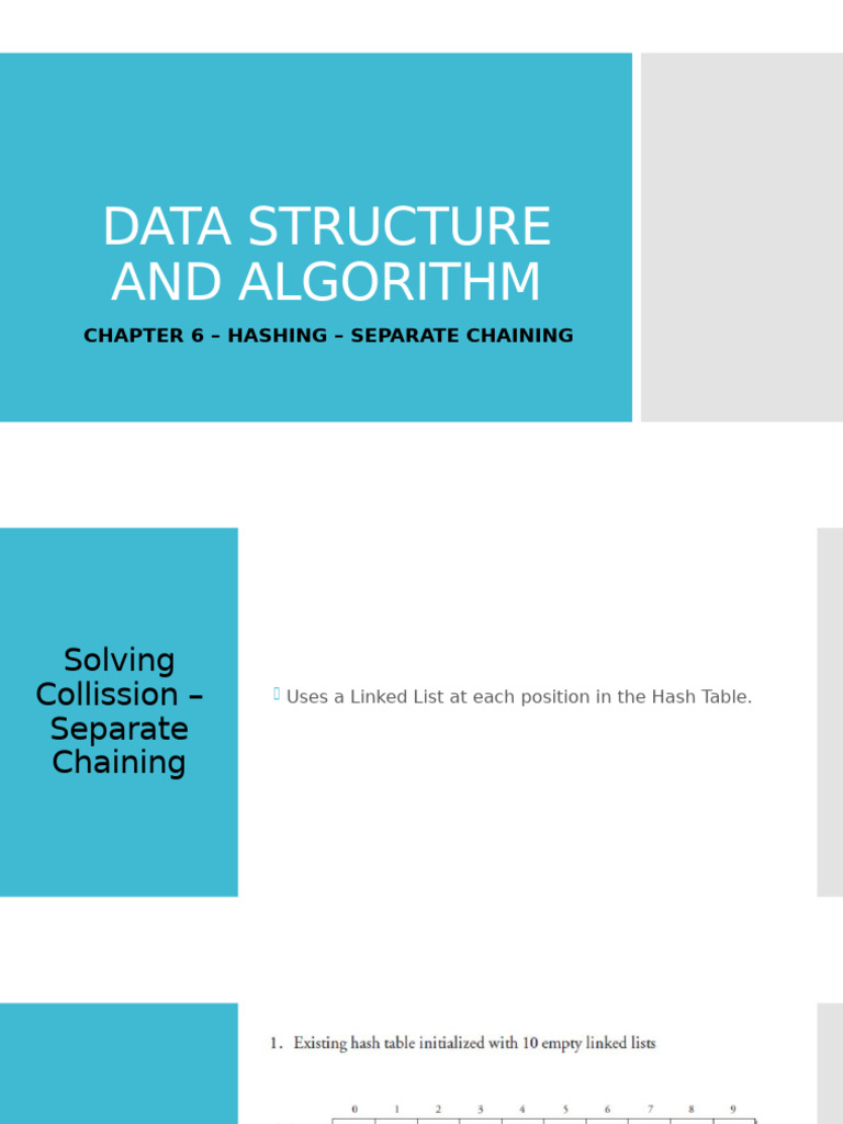Chapter 6 - Hashing - Separate Chaining | PDF