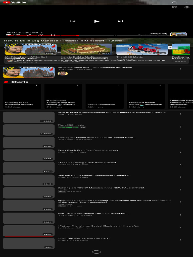 How to Build Log Mansion + Interior in Minecraft Tutorial - YouTube | PDF | Television Series ...