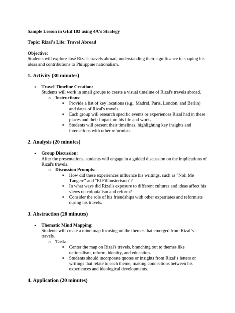 Sample Lessons Using 4as Strategy | PDF | Mean | Data