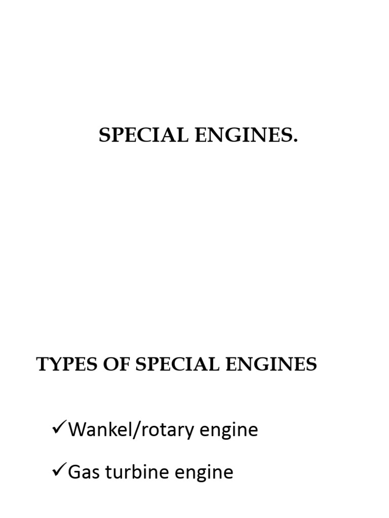 SPECIAL ENGINES | PDF | Turbine | Engines