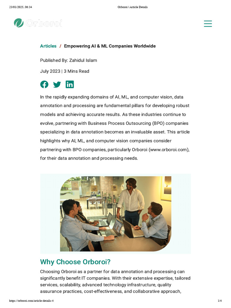 Orboroi - Empowering AI & ML Companies Worldwide | PDF | Artificial ...