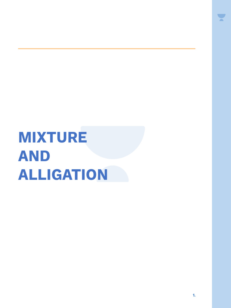 Mixture and Alligation | PDF | Concentration | Litre