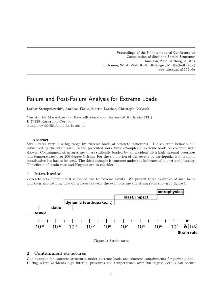 Failure and Post-Failure Analysis For Extreme Loads | PDF | Fracture ...
