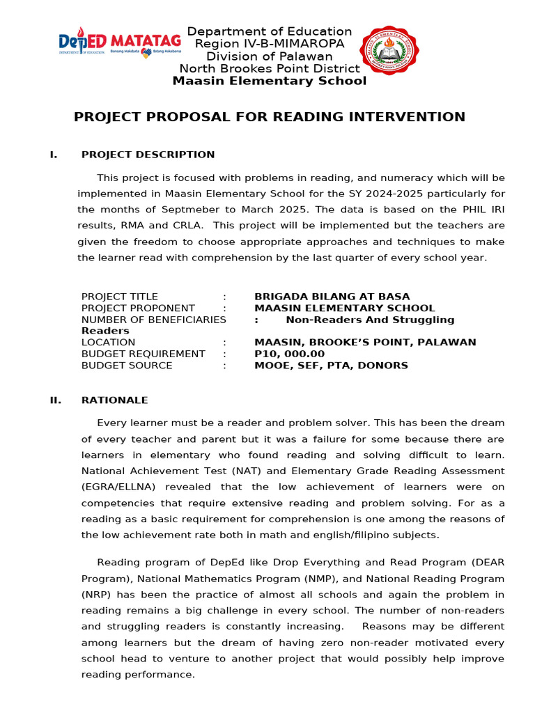 Reading Intervention Project Plan | PDF | Phonics | Reading Comprehension