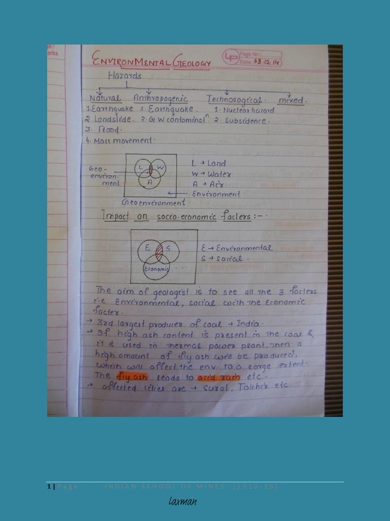 ENVIRONMENTAL GEOLOGY - Ism | PDF | Earth Sciences