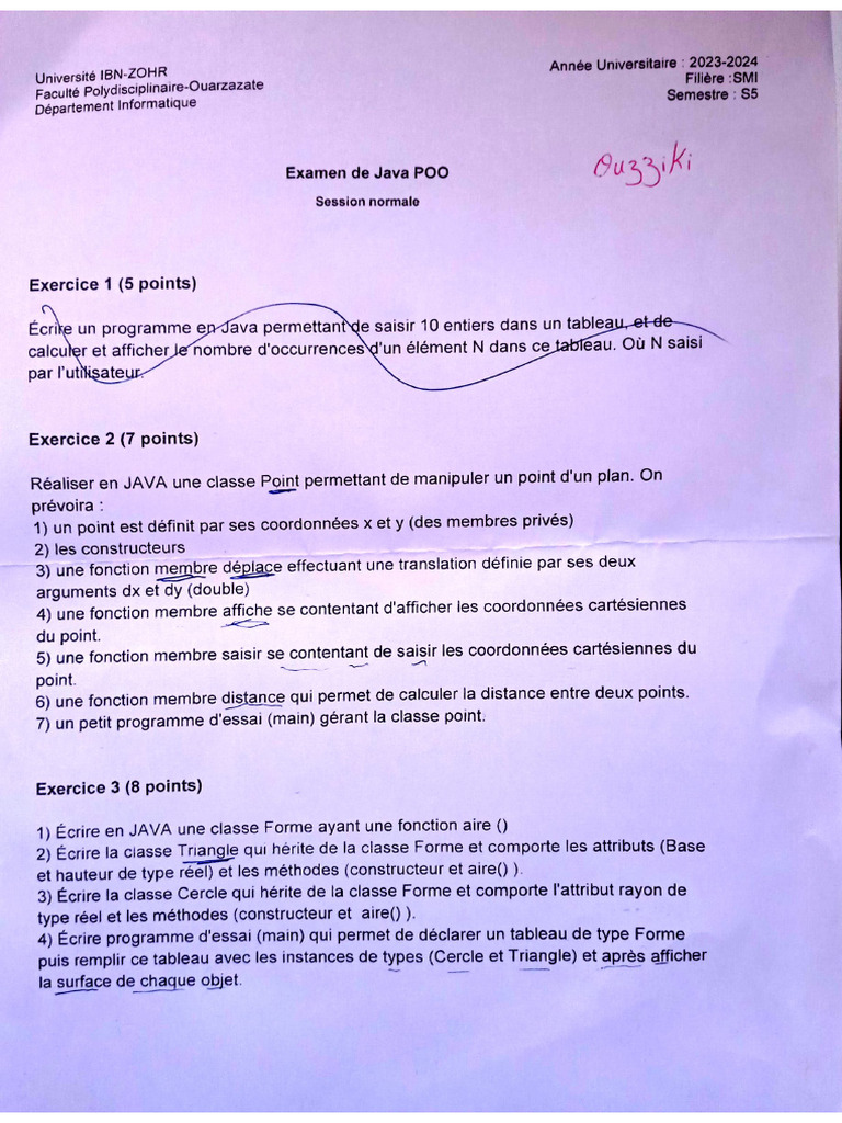 Examen Normal Java 2024 | PDF