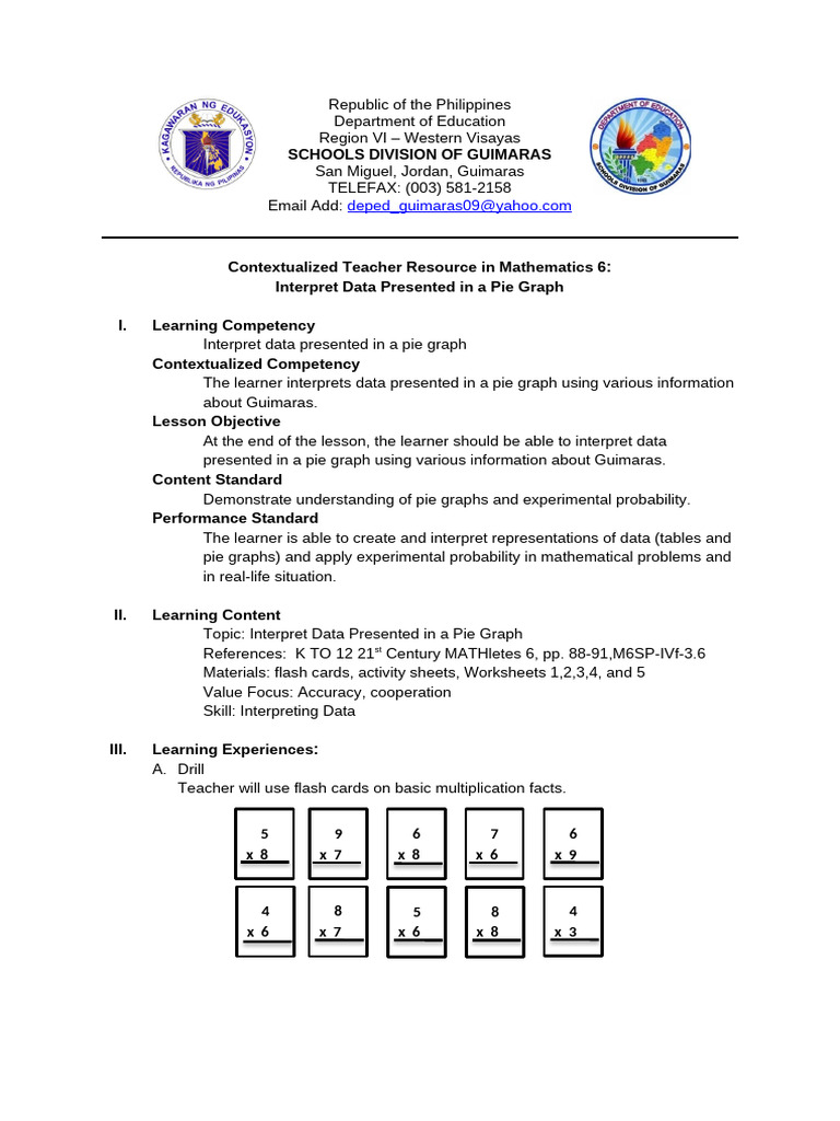 Contextualized Teacher Resource in Mathematics 6 | PDF | Learning | Data