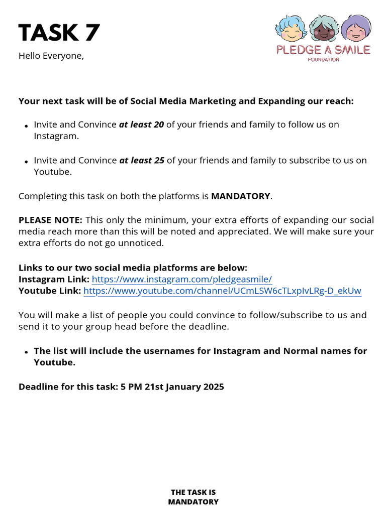 Task 7 - Project Seva PDF | PDF