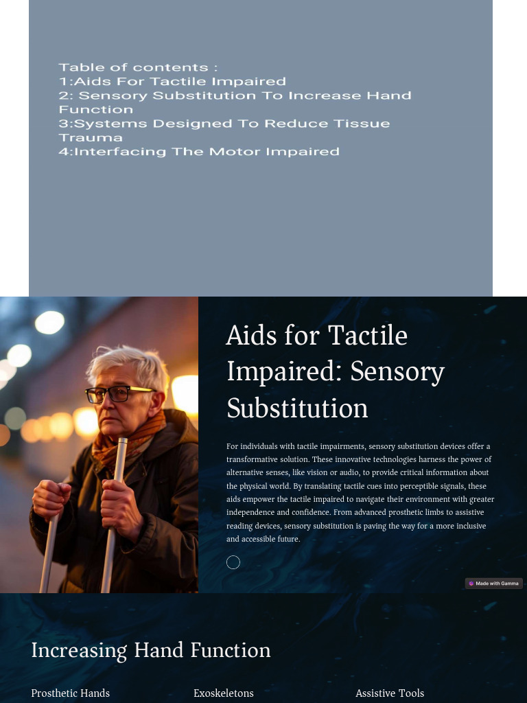 Aids For Tactile Impaired Sensory Substitution | PDF | Prosthesis ...