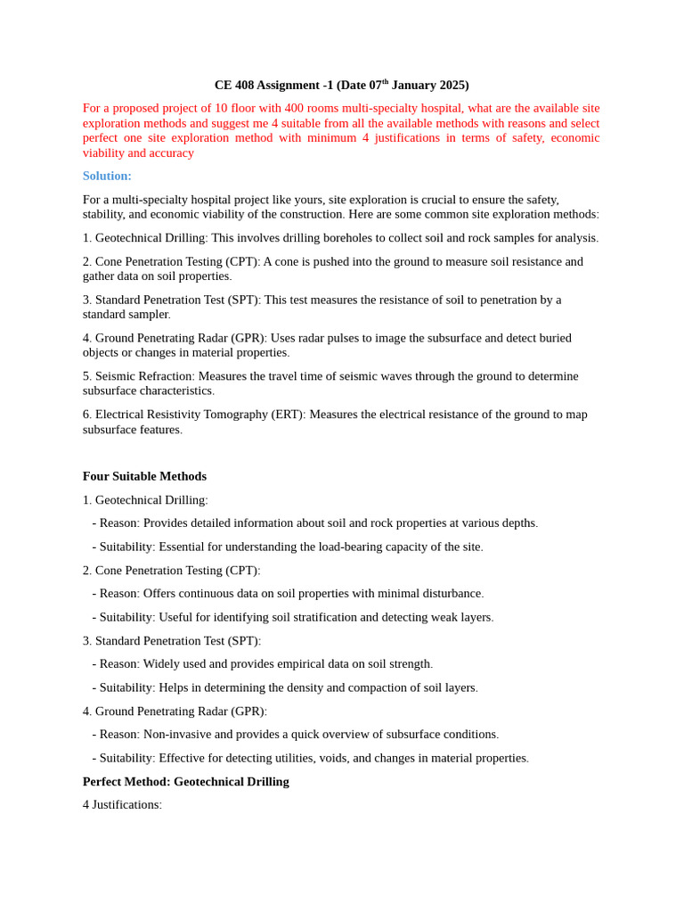 CE 408 Assignment -1 | PDF | Geotechnical Engineering | Applied And Interdisciplinary Physics