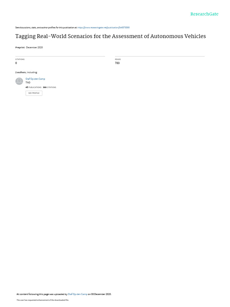 Tagging Real-World Scenarios For The Assessment of | PDF | Tag ...