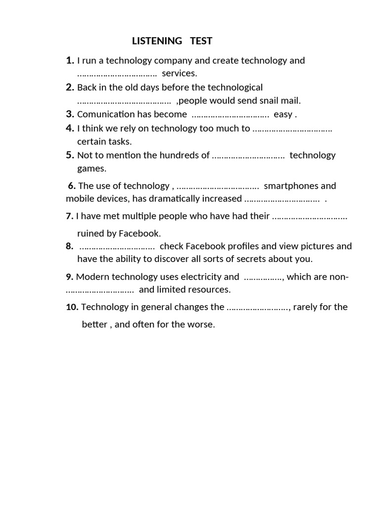 Lis. Test.10kl. | PDF