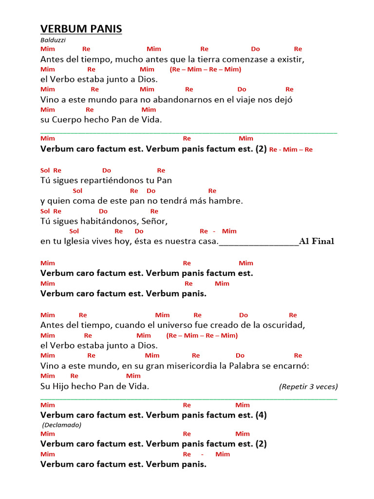Verbum Panis - Mim | PDF