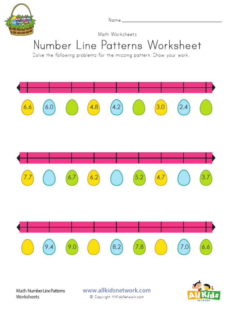 04 Easter-Number-Line-Worksheet-Decimals | PDF