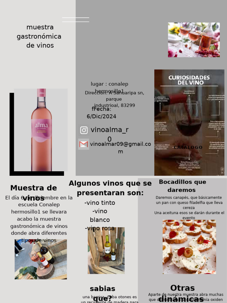 Muestra Gastronómica en Conalep | PDF | Vino | Uva