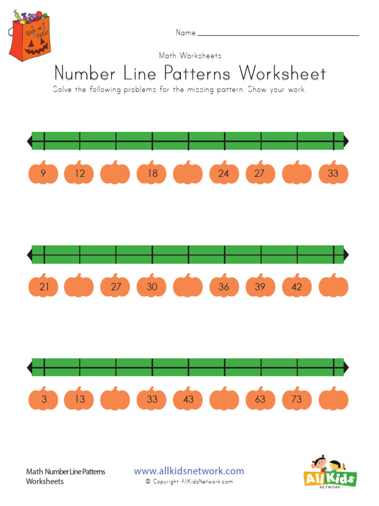 06 Halloween-Number-Line-Worksheet | PDF