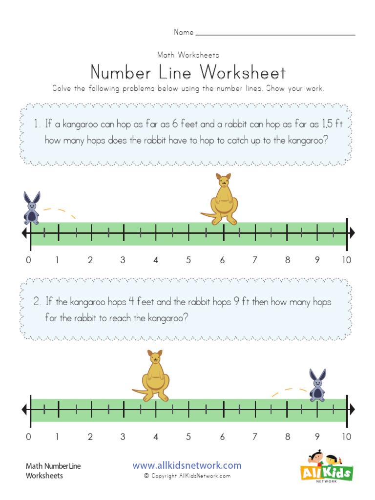10 Number-Line-Worksheet1 | PDF