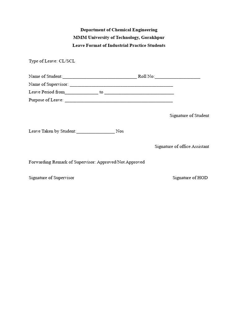 Leave Format | PDF
