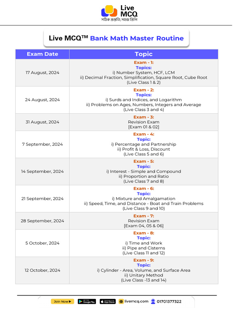 Bank_Math_Master_Routine_7Hvxu3f | PDF | Elementary Mathematics ...