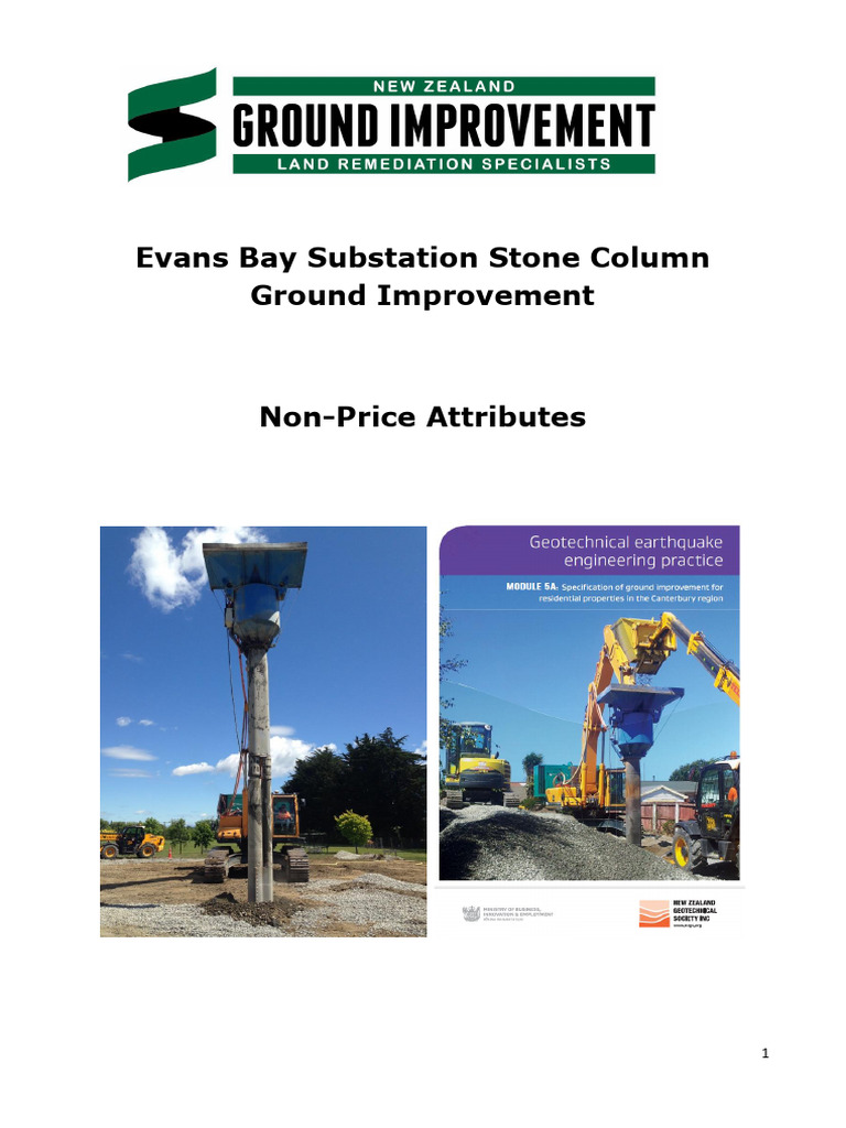 Evans Bay Substation Ground Improvement | PDF | Surveying | Engineering