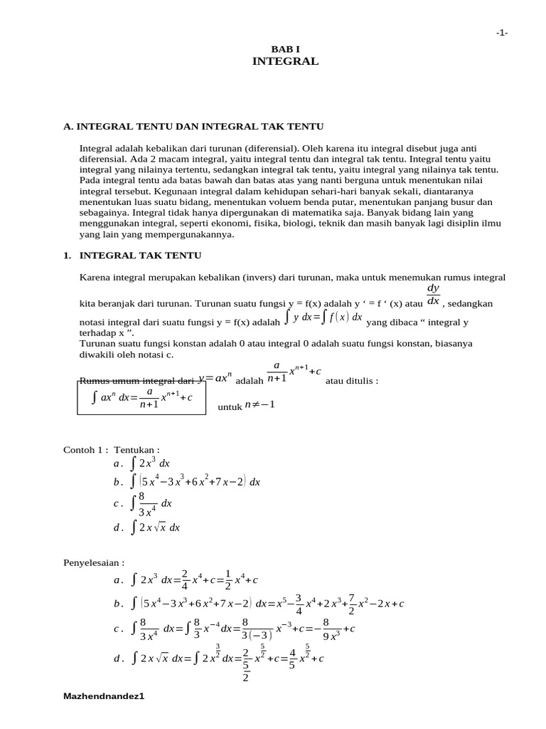 Soal Soal Integral | PDF