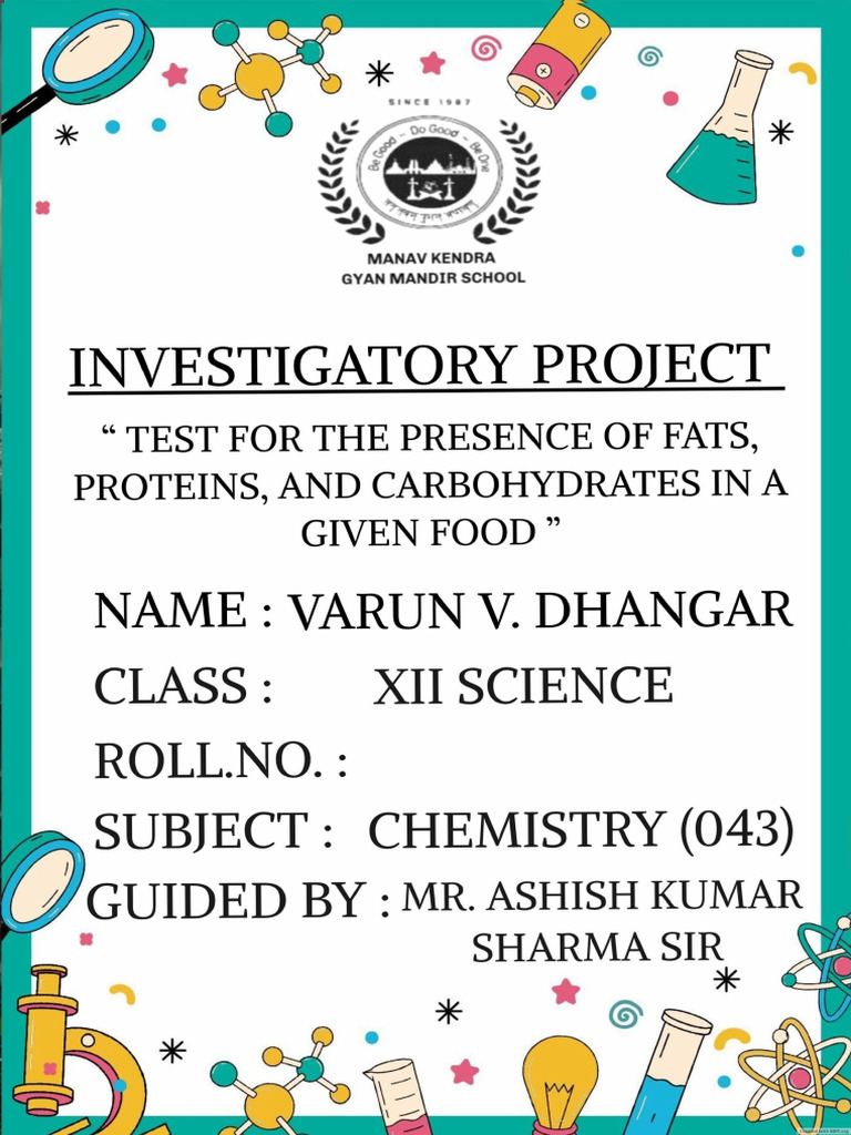 Chemistry Project Class 12 | PDF