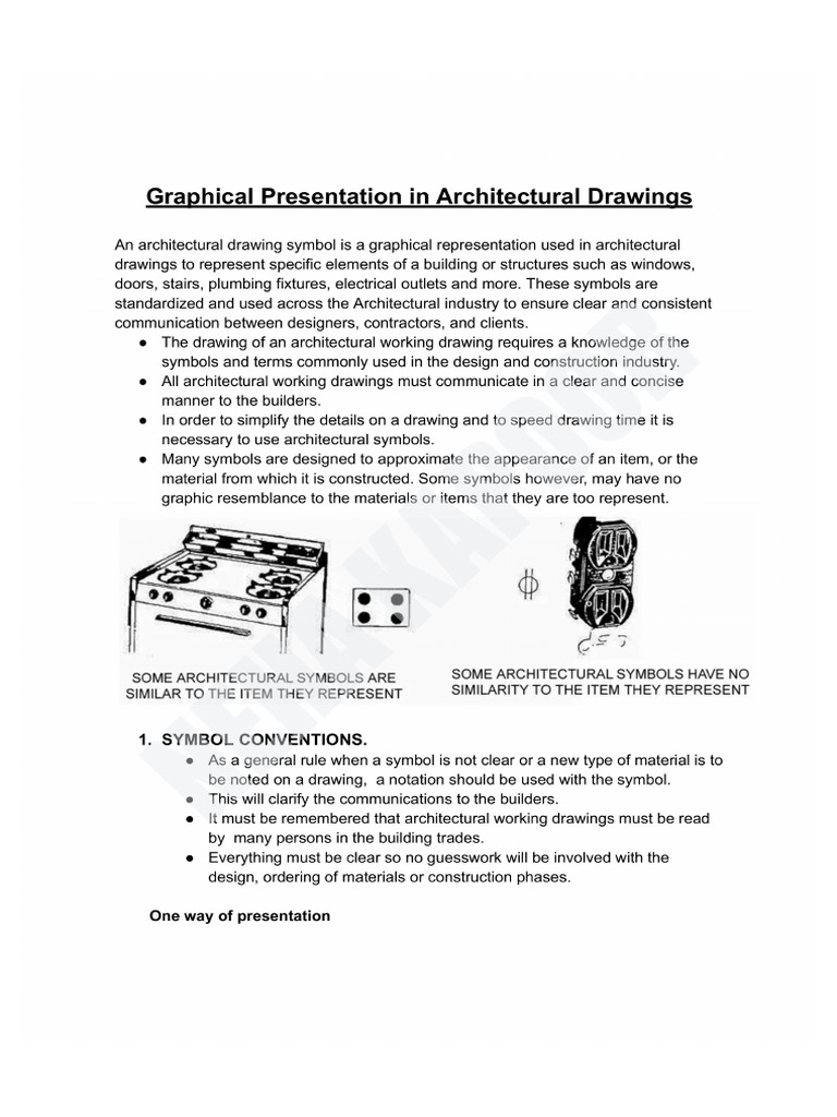 Graphical Representation in Architectural Drawings | PDF