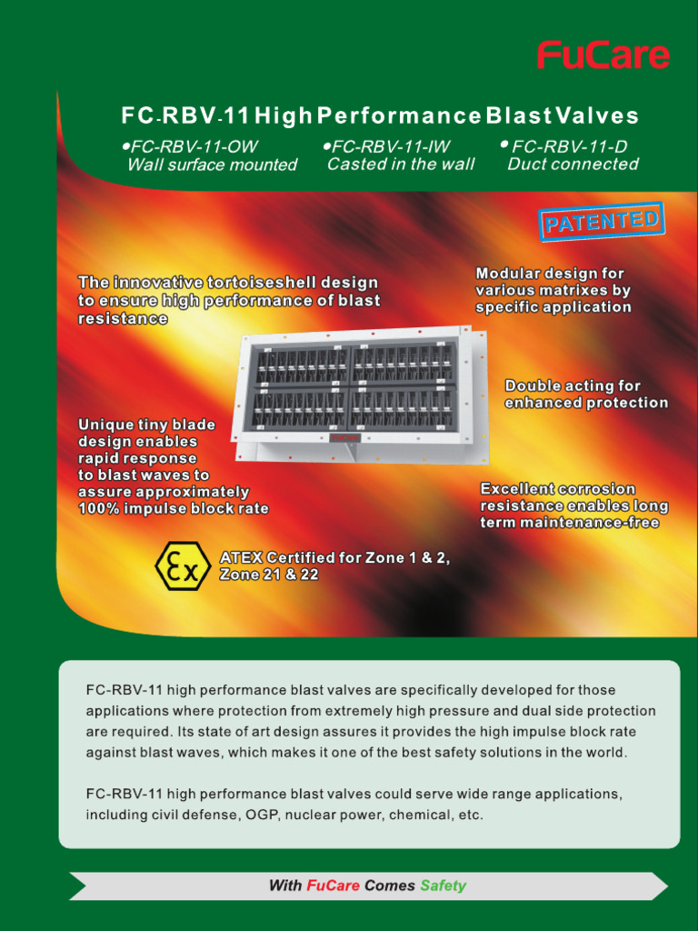 Leaflet FC-RBV-11 High Performance Blast Valves 2101L | PDF
