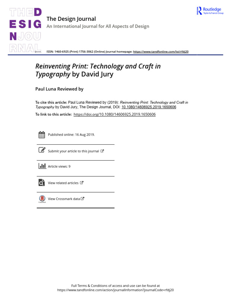Reinventing Print Technology and Craft I | PDF | Books | Experience