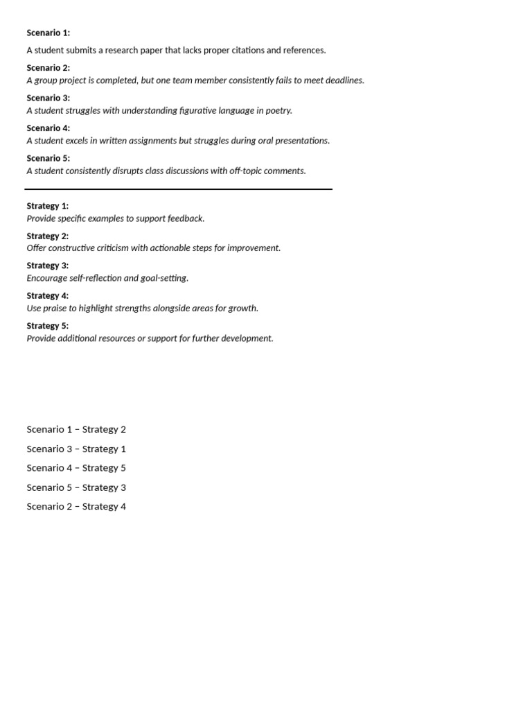 Scenarios | PDF