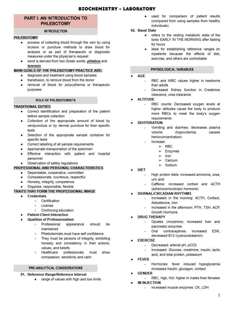 BIOCHEM LABORATORY.pdf | PDF | Coagulation | Clinical Medicine