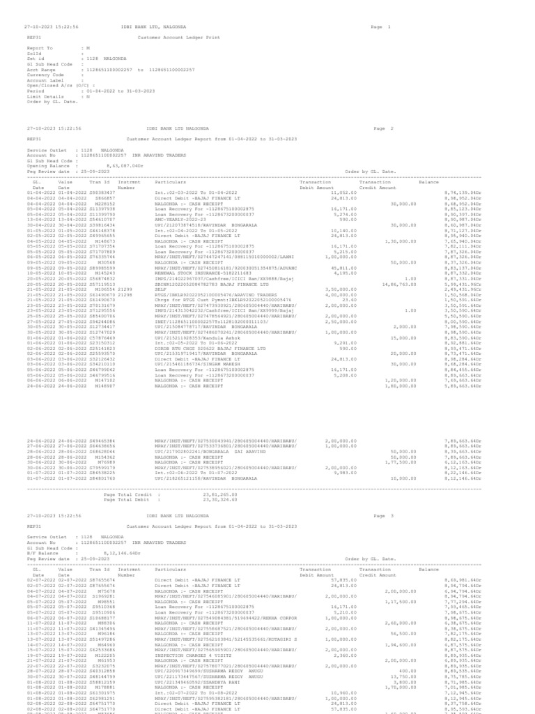 OD statement | PDF | Debits And Credits | Business Economics