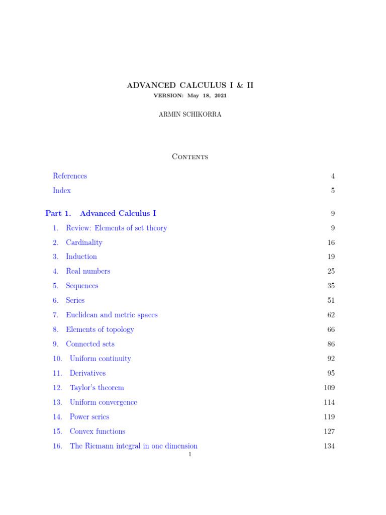 Adv Calc | PDF | Function (Mathematics) | Set (Mathematics)