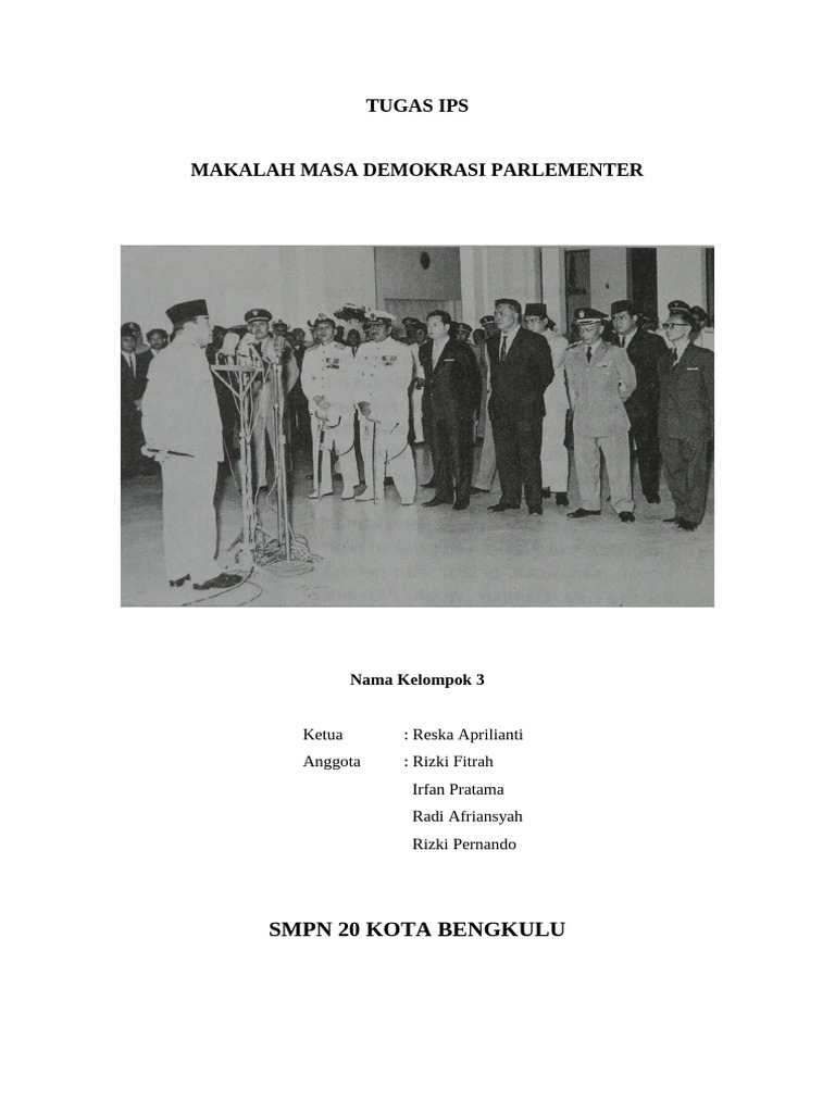 Sejarah dan Pelaksanaan Demokrasi Parlementer | PDF