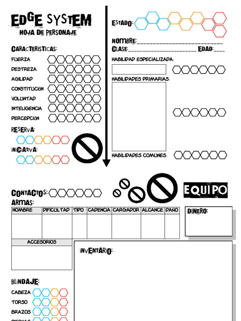 Ficha de Personaje EDGE System | PDF