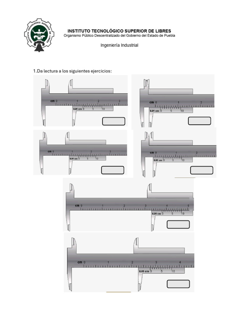 Ejercicios Vernier | PDF