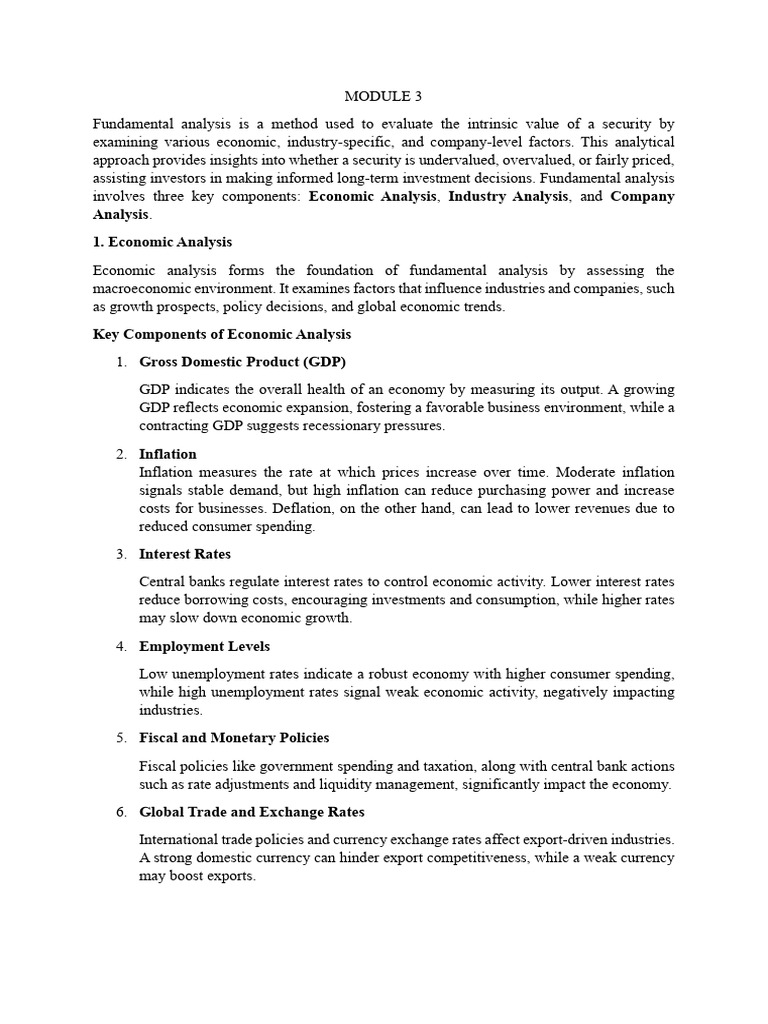 MODULE 3 | PDF | Market Trend | Technical Analysis