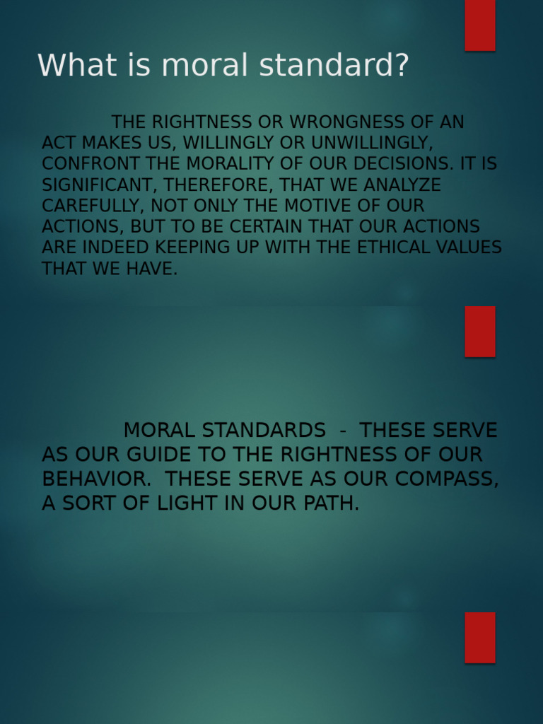 Understanding Moral Standards and Ethics | PDF | Morality | Autonomy