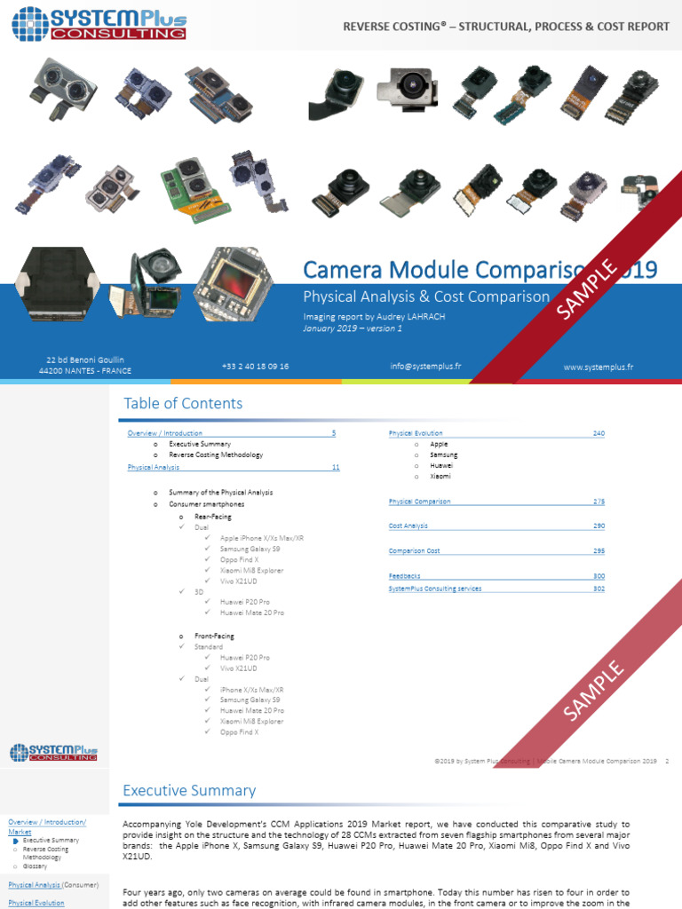 SP19440 Mobile Camera Module Comparison 2019 - Sample | PDF ...
