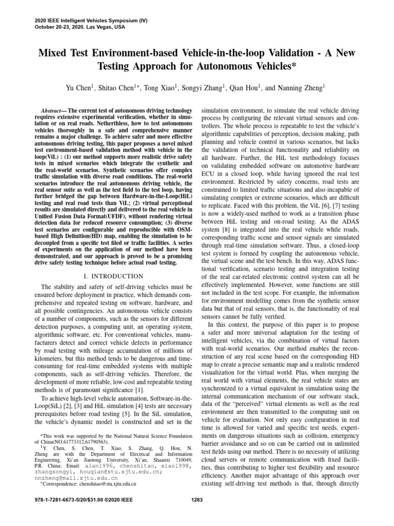 Mixed Test Environment-Based Vehicle-In-The-Loop Validation - A New ...