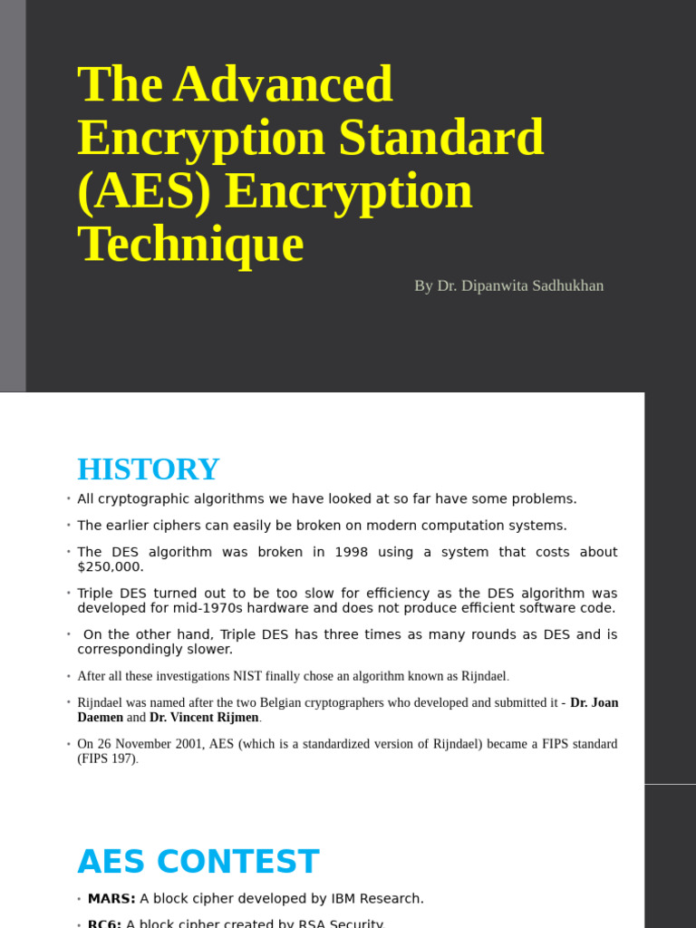 The Advanced Encryption Standard (AES) Encryption | PDF | Encryption | Cyberwarfare