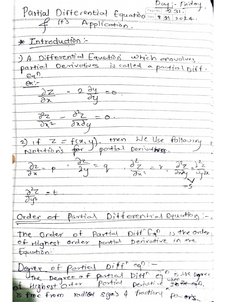 Partial Differential Equations | PDF